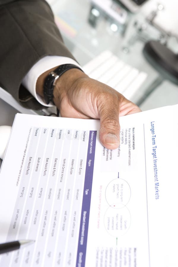 Businessman with Investment Papers Stock Image - Image of form ...
