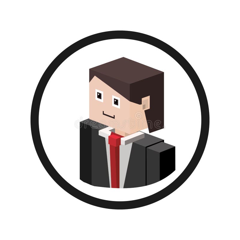 Businessman Isometric Avatar Stock Illustration - Illustration of ...