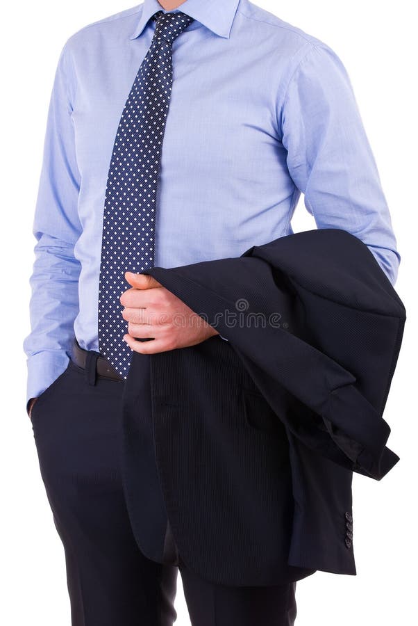 Businessman with Jacket Over Arm. Stock Photo - Image of adult, jacket ...