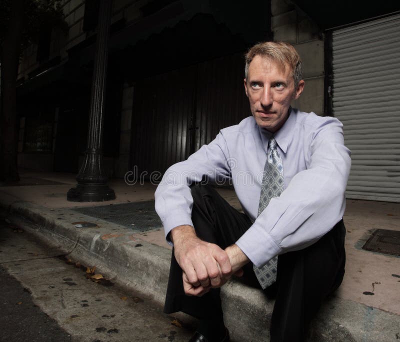 Businessman without a job stock image. Image of night - 9984277