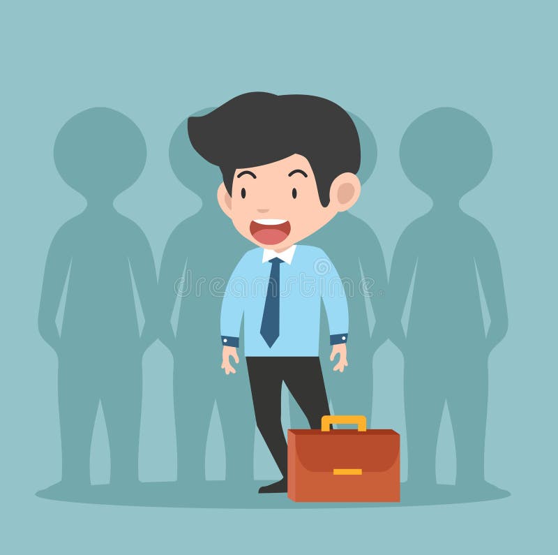 Businessman for Jobs Character Isolated on Background Stock Vector ...