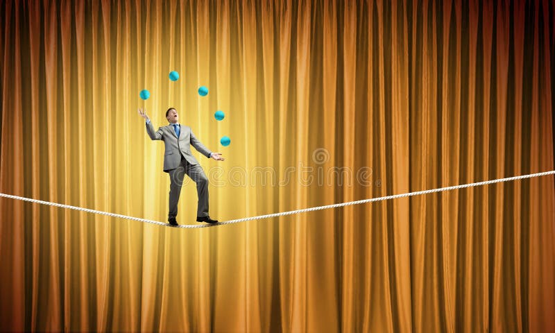 Businessman Juggling with Balls Stock Photo - Image of difficulty, hard ...