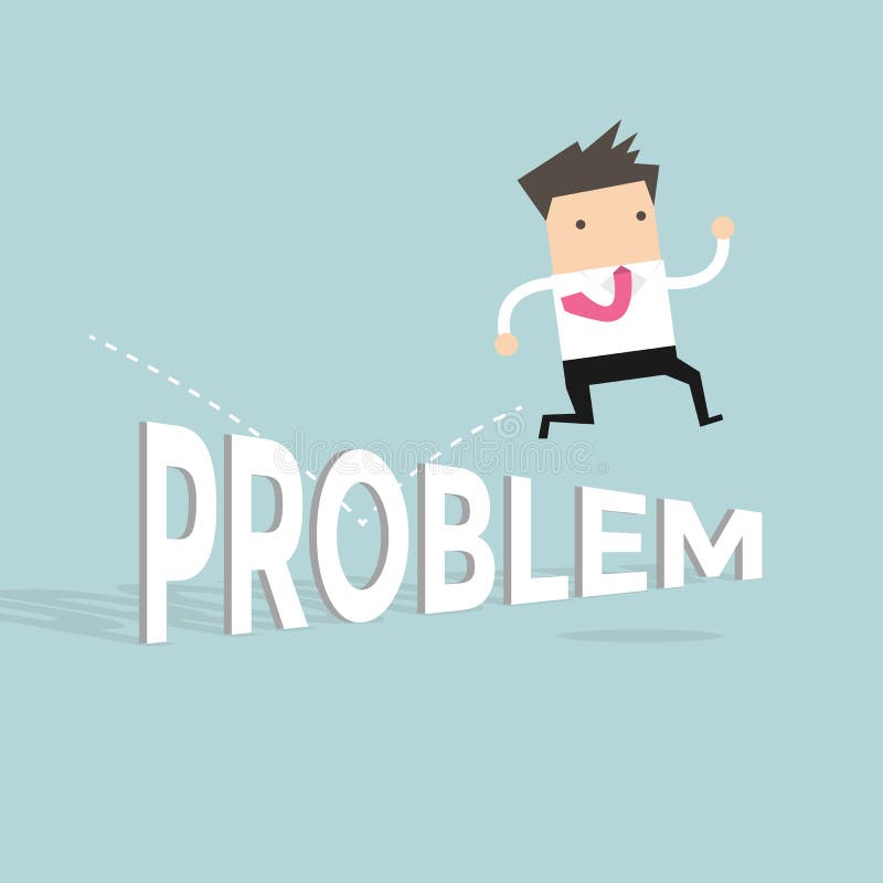 Businessman Jump Over The Problem Stock Vector Illustration Of Advantage Hurdle 57888821
