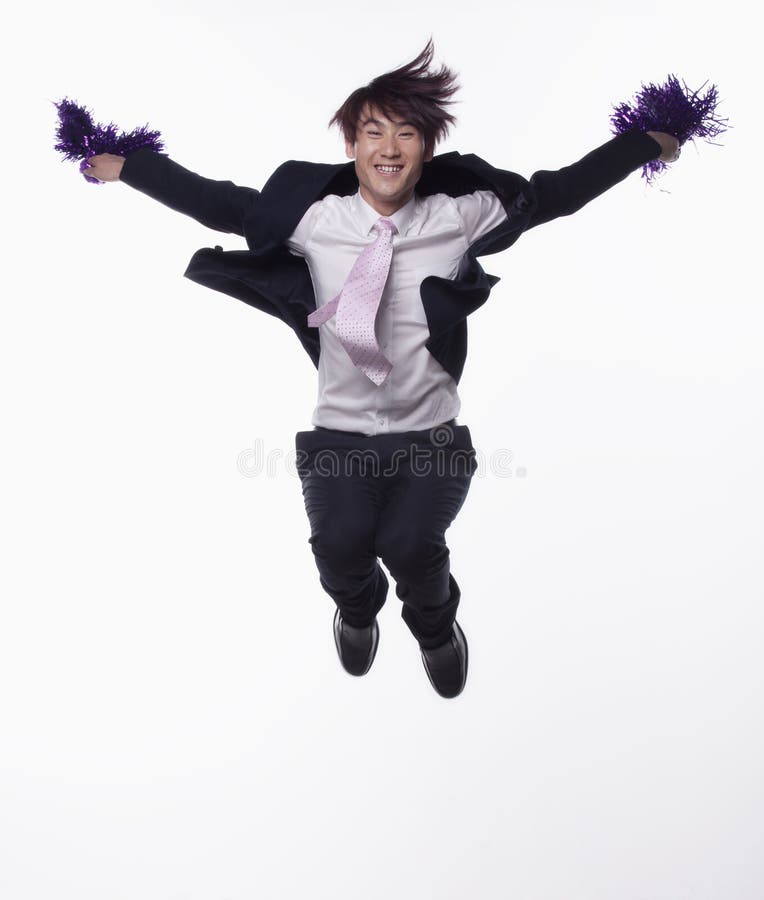 Jumping businessman stock image. Image of motion, leap - 23468835