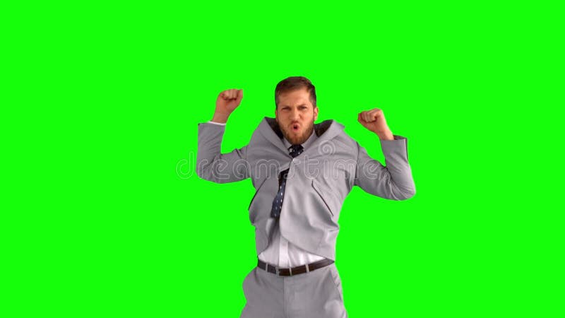 Boy Jumping and Cheering on Green Screen Stock Footage - Video of ...