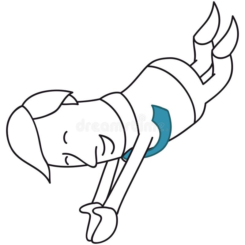 Businessman Jumping Header Diver Stock Vector - Illustration of diving ...