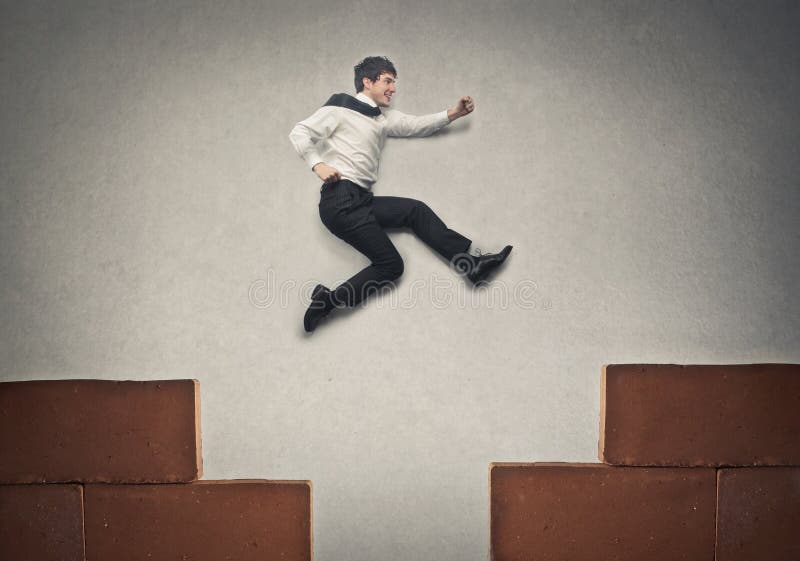 Businessman jumping high stock photo. Image of business - 38053278