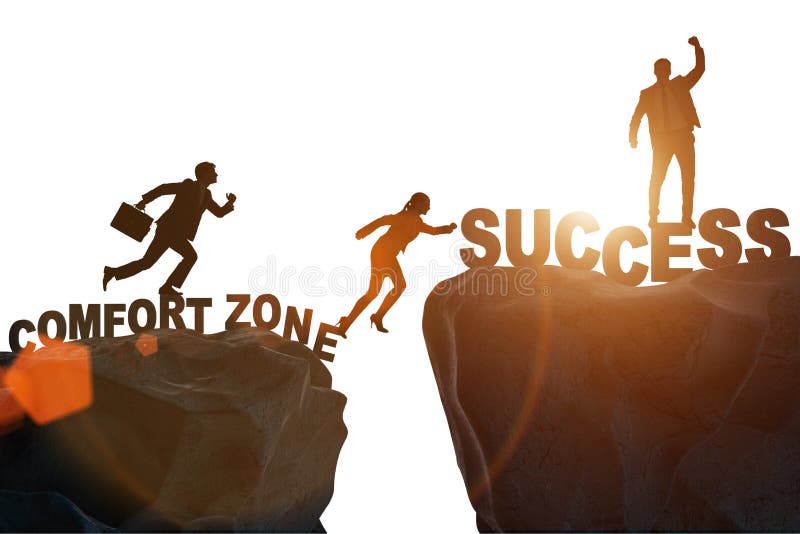 Businessman Jumping Over Cliff in the Concept Stock Photo - Image of ...