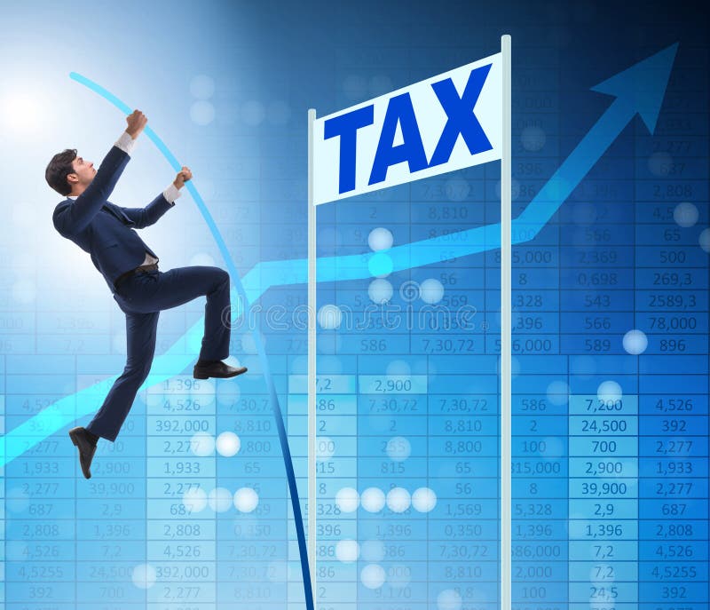 Businessman Jumping Over Tax in Tax Evasion Avoidance Concept Stock ...