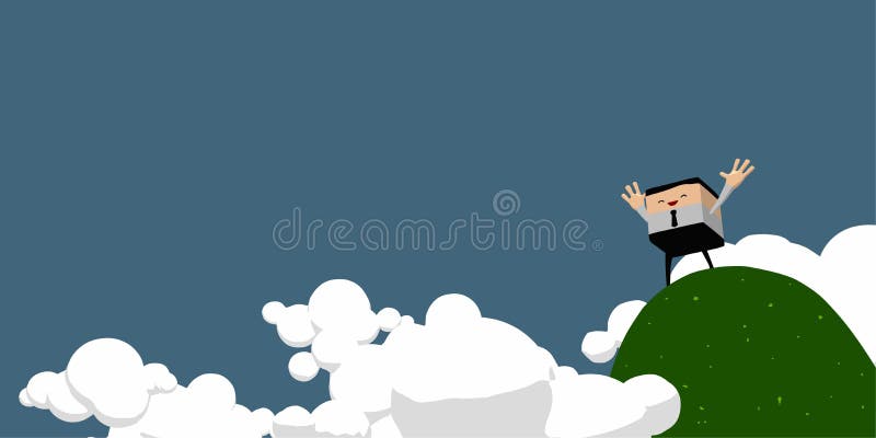 Businessman Jumping To Next Step Stock Vector - Illustration of ...