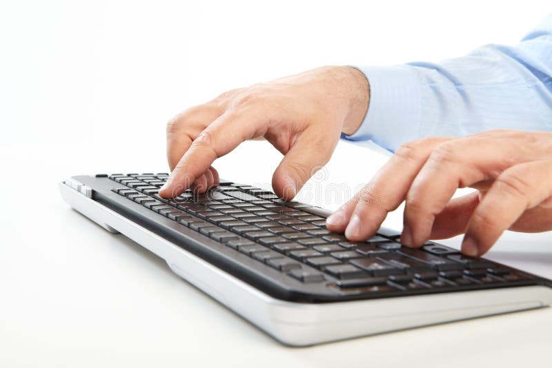 Business Man Working on a Notebook Computer Stock Image - Image of ...