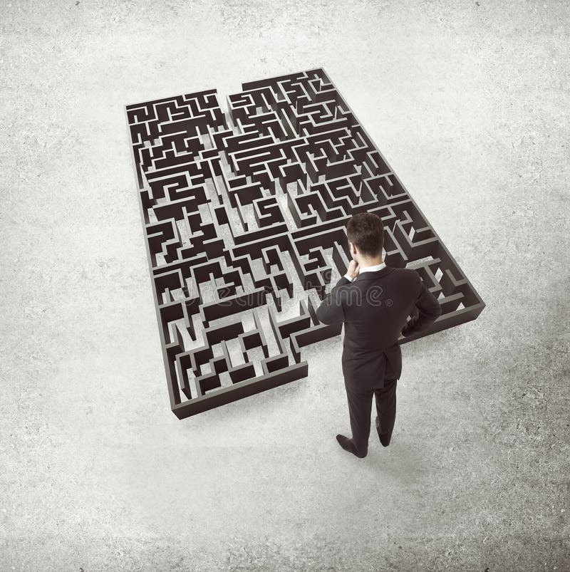 Businessman and labyrinth stock image. Image of seminar - 57412119 Businessman and labyrinth stock image. Image of seminar - 57412119