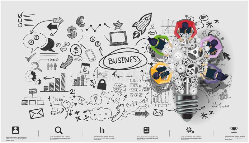 Businessman and Lady Brainstorm Brainstorm for Success Creativity Idea ...