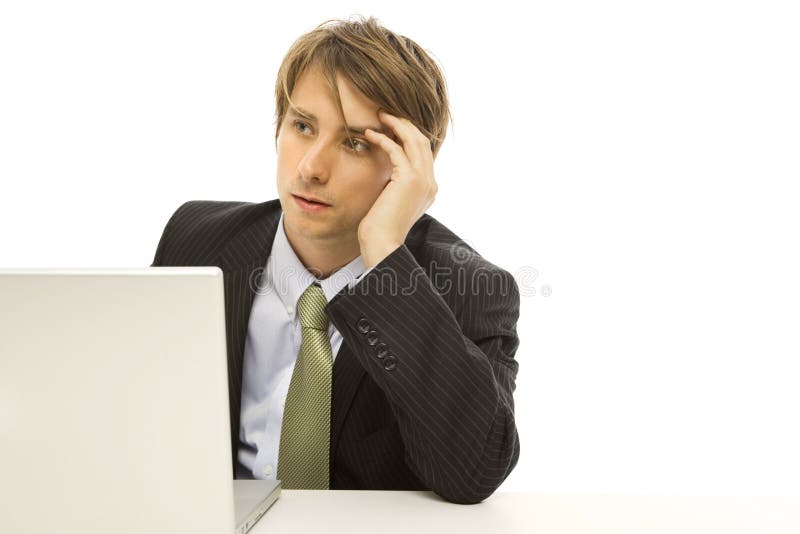 Businessman Typing On Laptop Picture. Image: 4918709