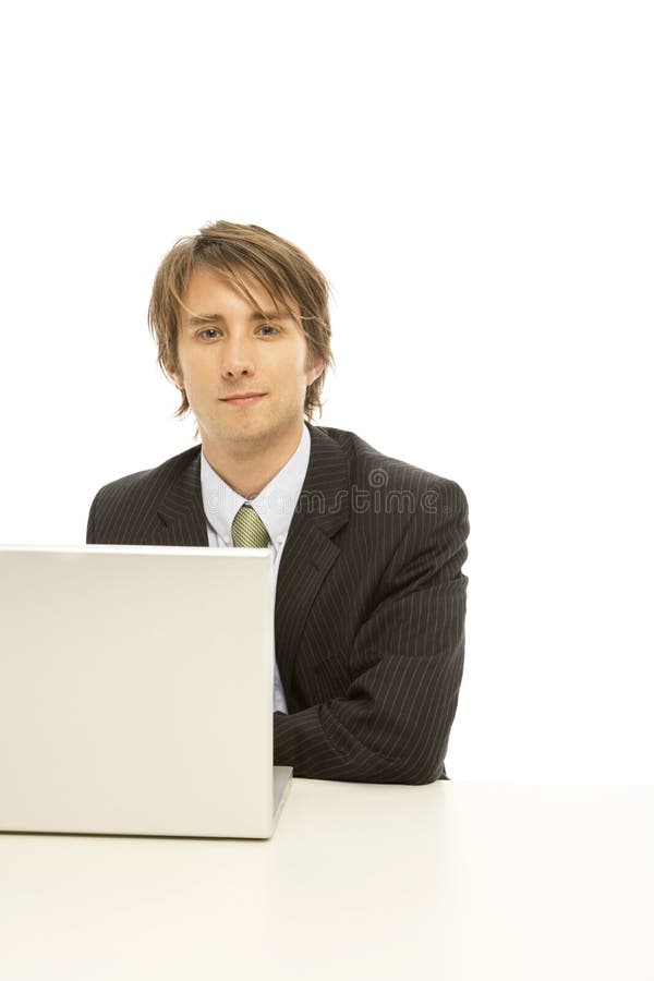 Businessman with laptop stock image. Image of happy, caucasian - 2386313