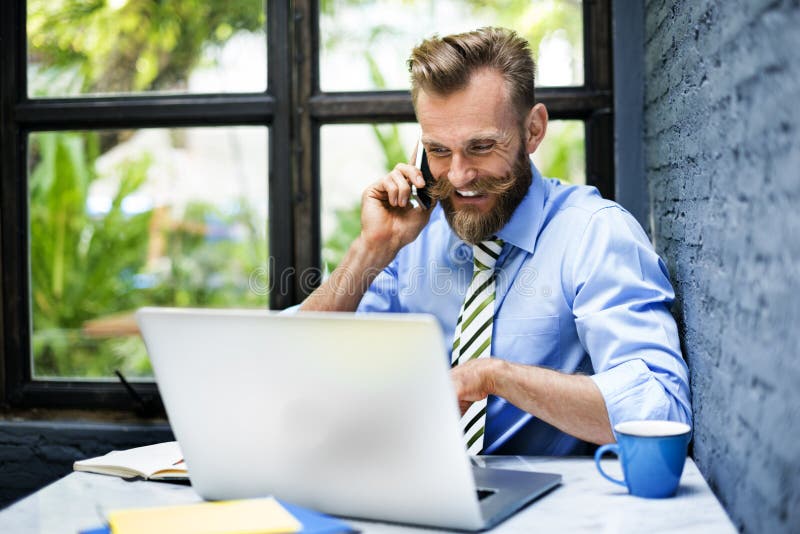 Businessman Laptop Planning Strategy Working Concept Stock Image ...