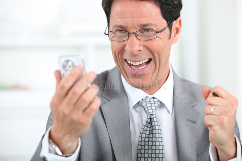 Businessman laughing stock image. Image of excited, male - 27917797