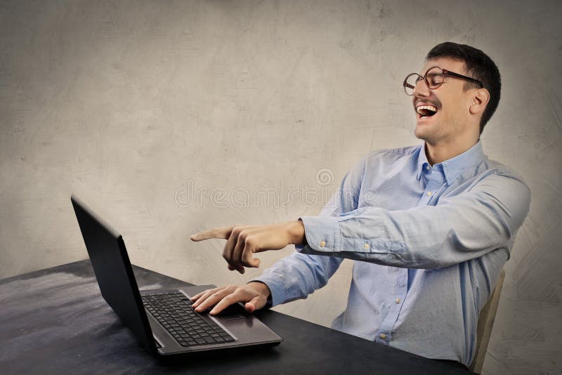 Businessman laughing stock photo. Image of laugh, business - 71286352