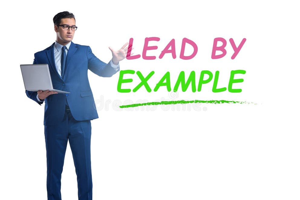 Businessman in Lead by Example Concept Stock Photo - Image of coaching ...