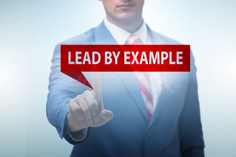 Businessman in Lead by Example Concept Stock Image - Image of ...