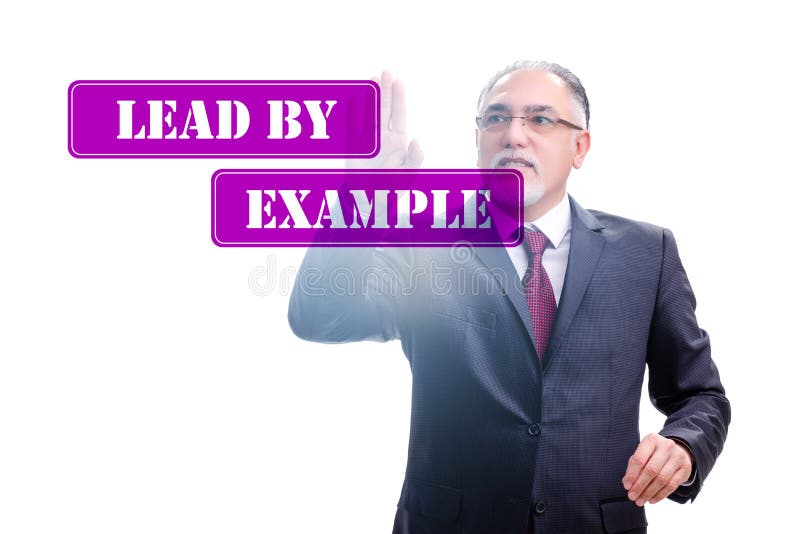 Businessman in Lead by Example Concept Stock Photo - Image of idea ...