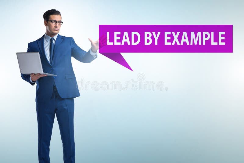 Businessman in Lead by Example Concept Stock Illustration ...