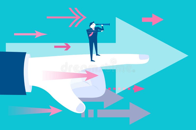 Businessman with Leadership Concept Stock Illustration - Illustration ...