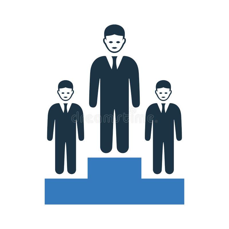 Businessman, Leadership Icon. Simple Vector on Isolated White ...