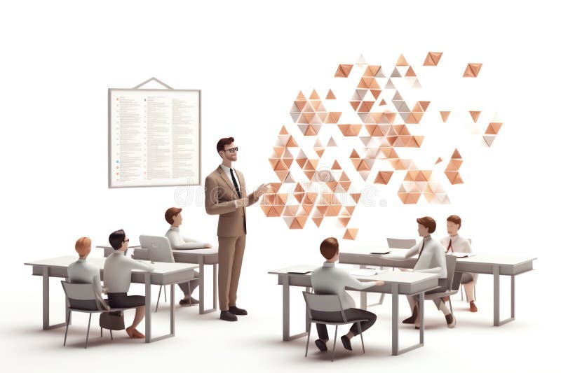 Businessman Leading a Productive Office Meeting with a Diverse Group ...