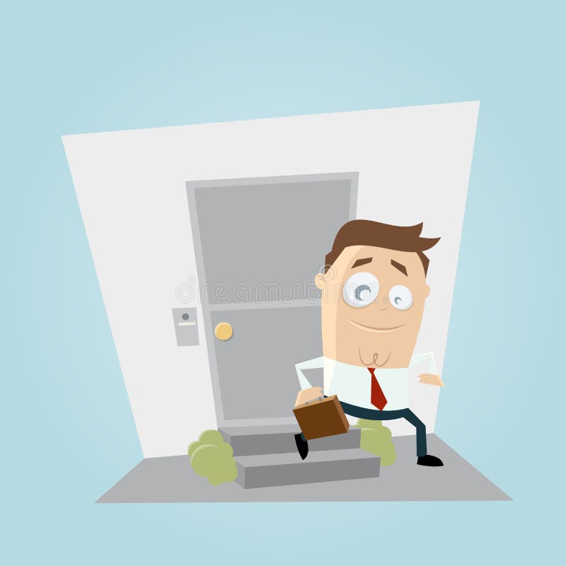 Businessman Leaving Home Clipart Stock Vector - Illustration of ...