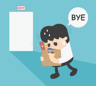 Businessman Leaving Job stock vector. Illustration of happy - 68850539