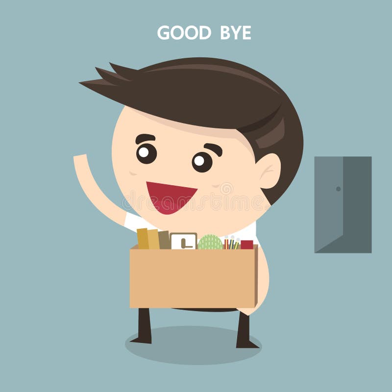 Businessman Leaving Job Vector Illustration on White Background. Fired ...