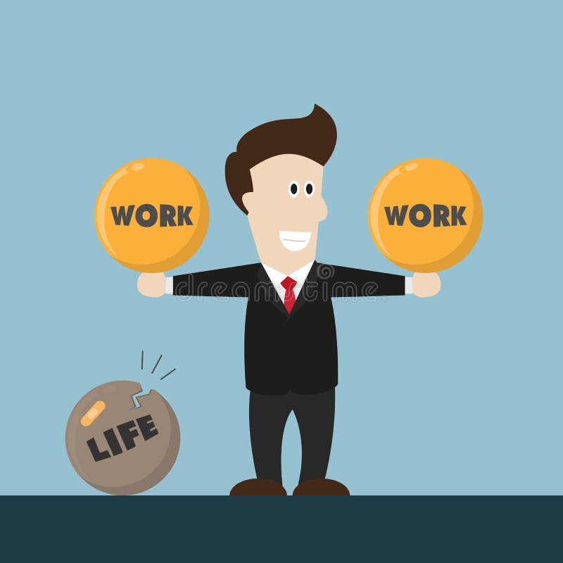 Businessman Life Not Balance Stock Illustrations – 11 Businessman Life ...