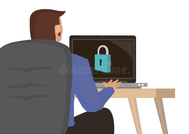 Login Computer Shows Website Log in Security Stock Illustration ...
