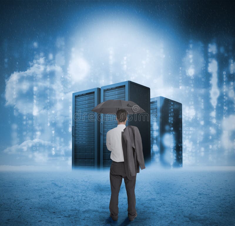 Data Servers Resting on Clouds Stock Image - Image of database, server ...