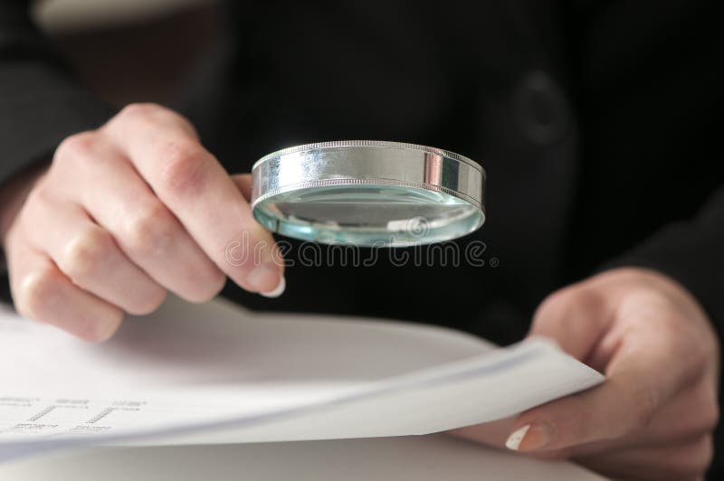 Businessman Looking Documents Stock Photo - Image of agreement ...