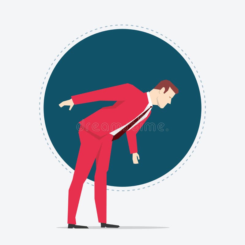 Businessman looking down stock vector. Illustration of look - 69291092