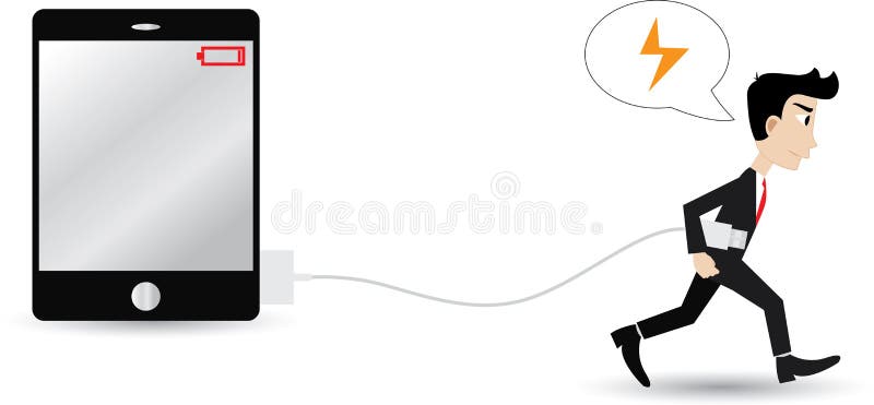 Smartphone Charging Battery Stock Vector - Illustration of current ...