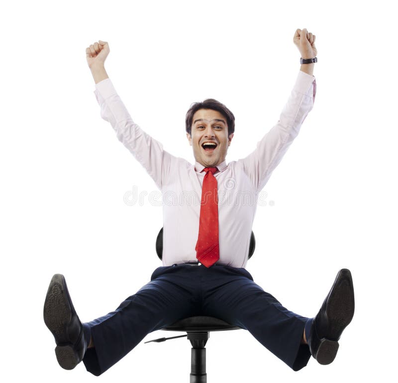 Businessman Looking Excited Stock Image - Image of laughing, business ...