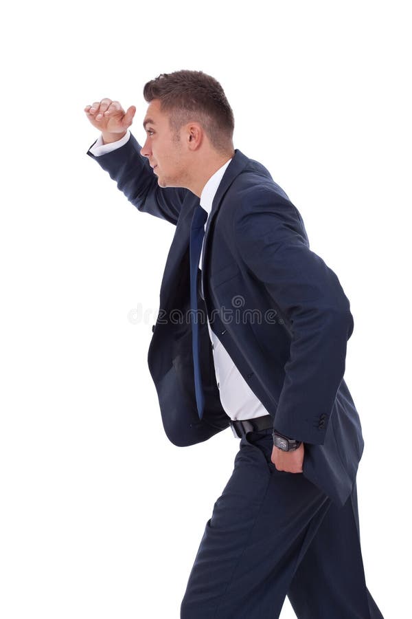 Businessman Looking Forward To the Future Stock Photo - Image of hand ...