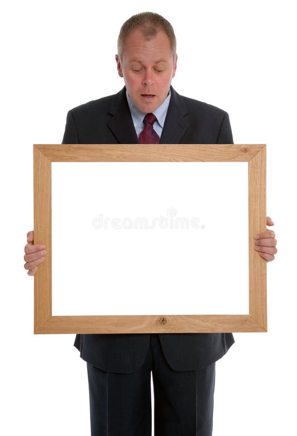 Businessman Looking into Frame Stock Photo - Image of businessman ...