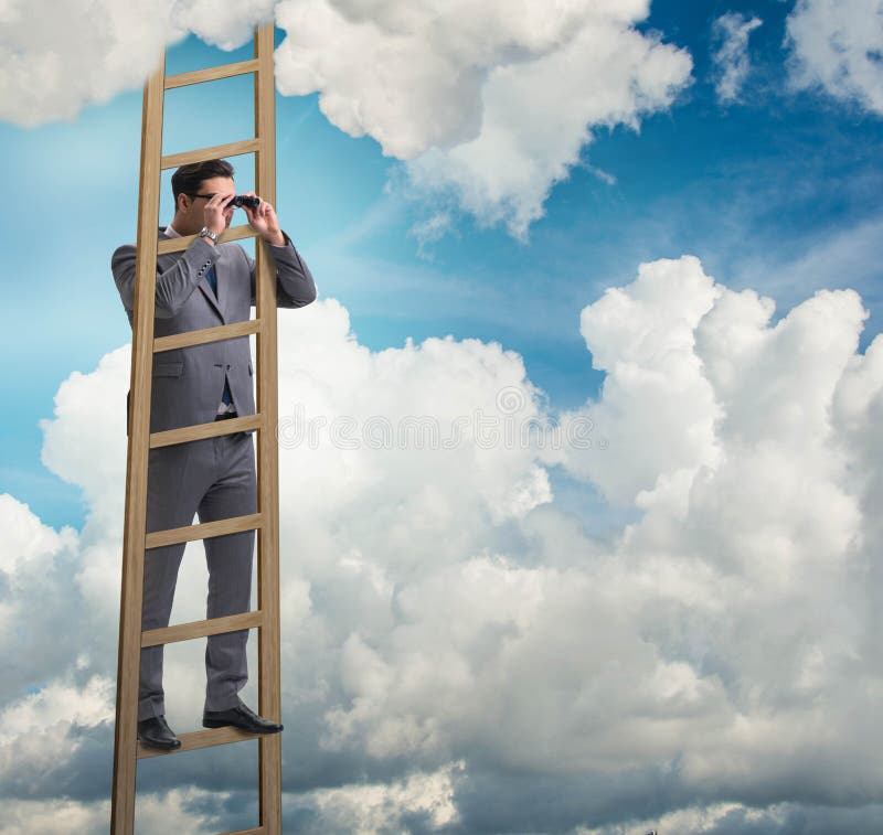 Businessman Looking into the Future in Forecasting Concept Stock Photo ...