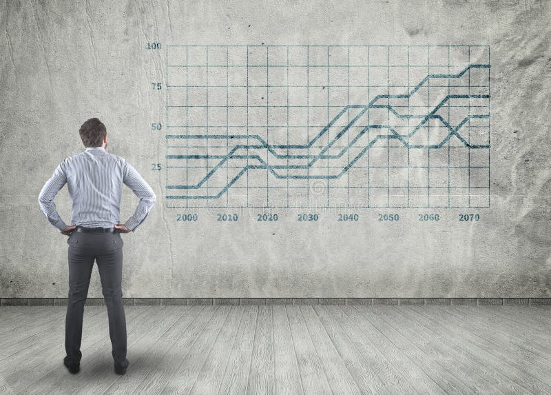 Businessman Looking at Graph Stock Image - Image of solution, financial ...