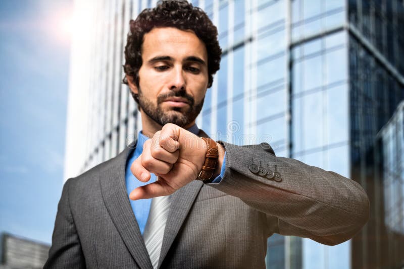 Looking at the watch stock image. Image of delay, departure - 27223723