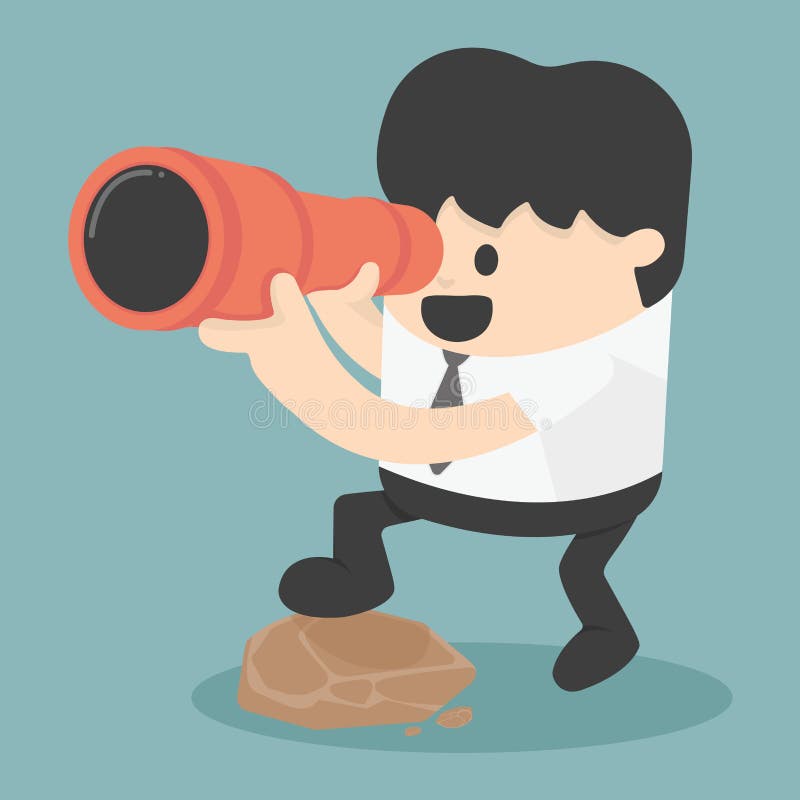 Businessman looking stock vector. Illustration of look - 48452432