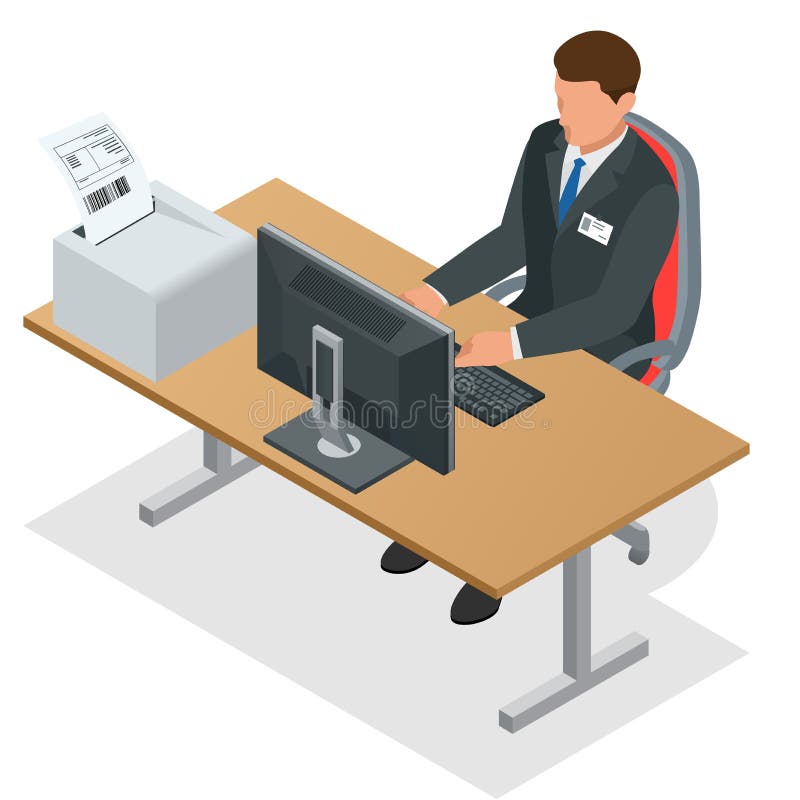 Businessman Looking at the Laptop Screen. Businessman at Work. Man ...