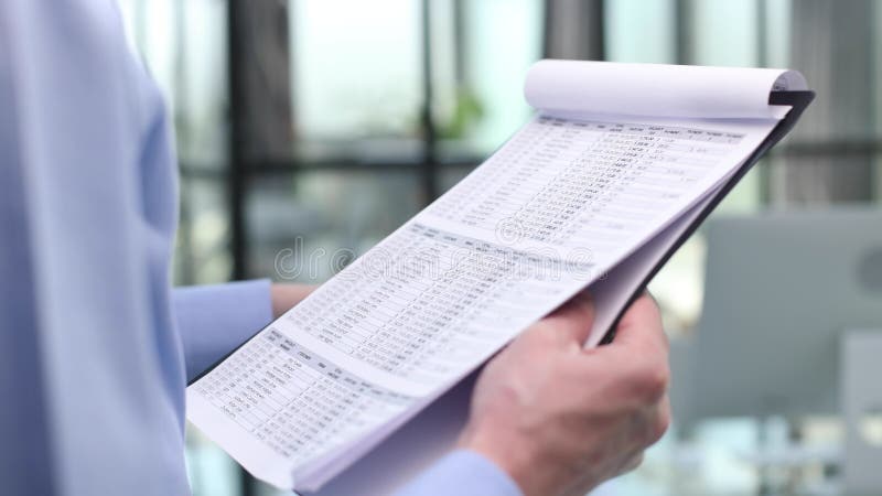 Magnifying Glass Looking at Numbers Close-up Stock Video - Video of ...