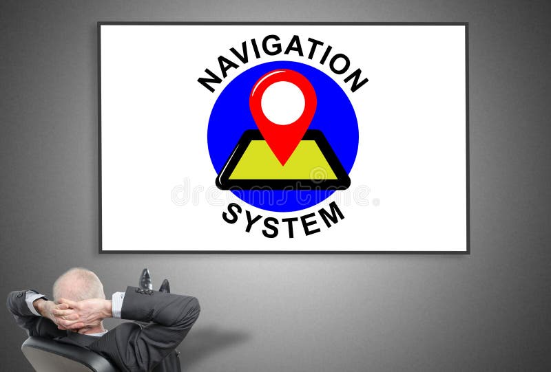 Businessman Looking at Navigation System Concept Stock Photo - Image of ...