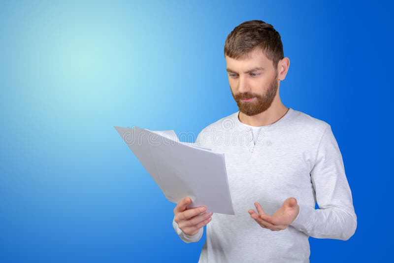 Businessman reading a book stock image. Image of book - 66077341