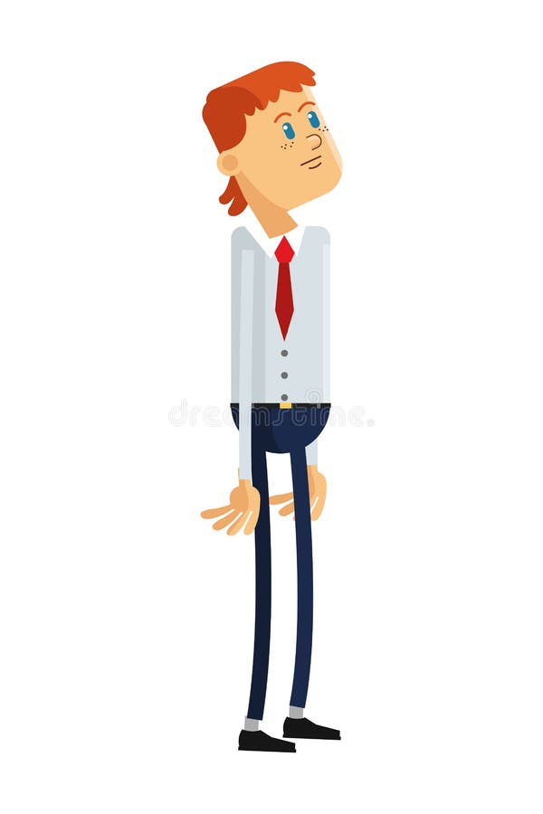 Businessman Looking Up Icon Stock Illustration - Illustration of face ...
